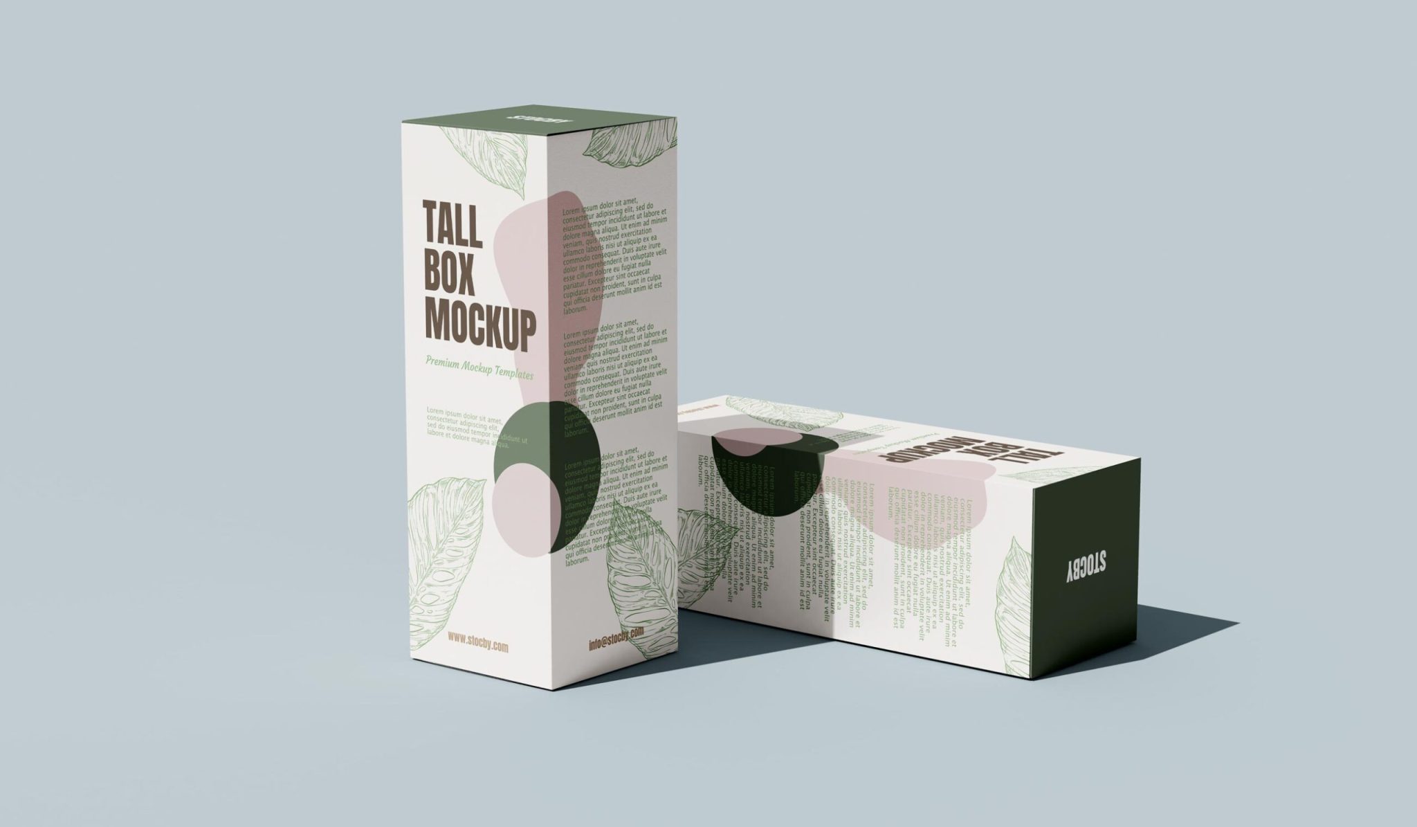 Tall Box Mockup Set - Mockup Line - Premium Mockup Templates
