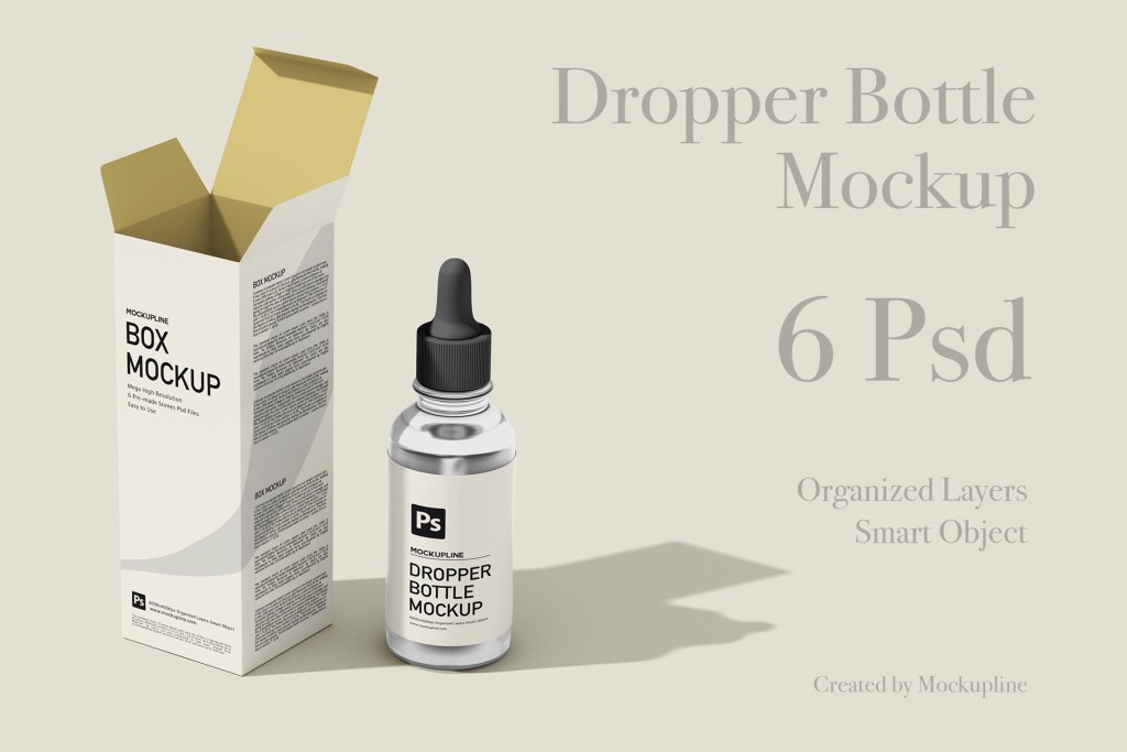 Dropper Bottle Mockup Set - Mockup Line - Premium Mockup Templates