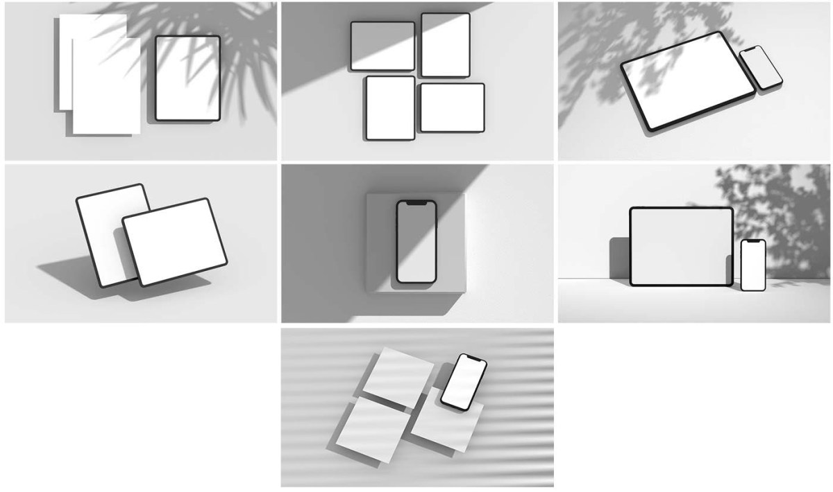 iPhone & iPad Mockup Set - Mockup Line - Premium Mockup Templates