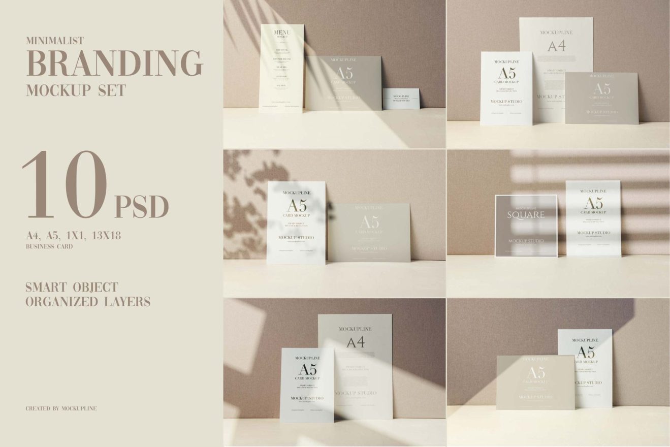 Minimal Branding Mockup Set - Mockup Line - Premium Mockup Templates
