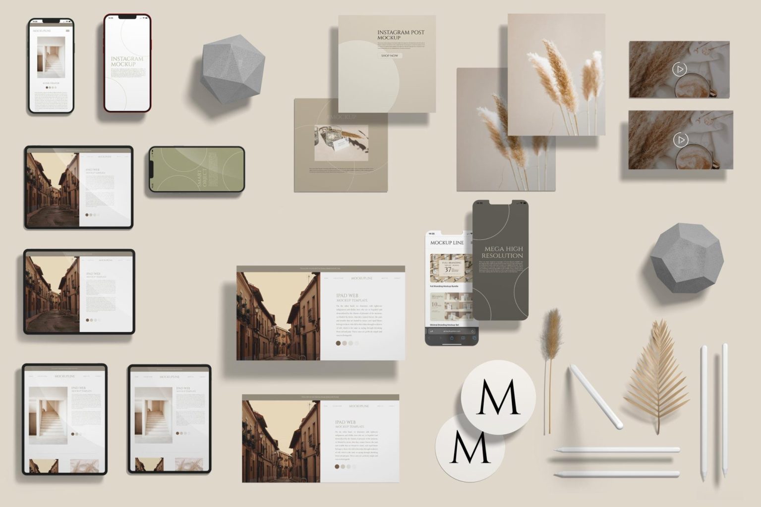 Minimal Scene Creator Mockup - Mockup Line - Premium Mockup Templates