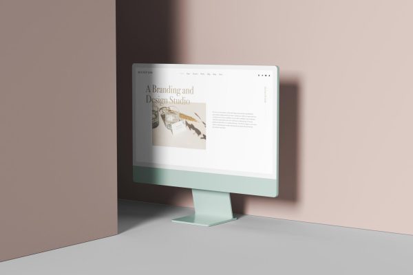 New iMac Website Mockup - Mockup Line - Premium Mockup Templates