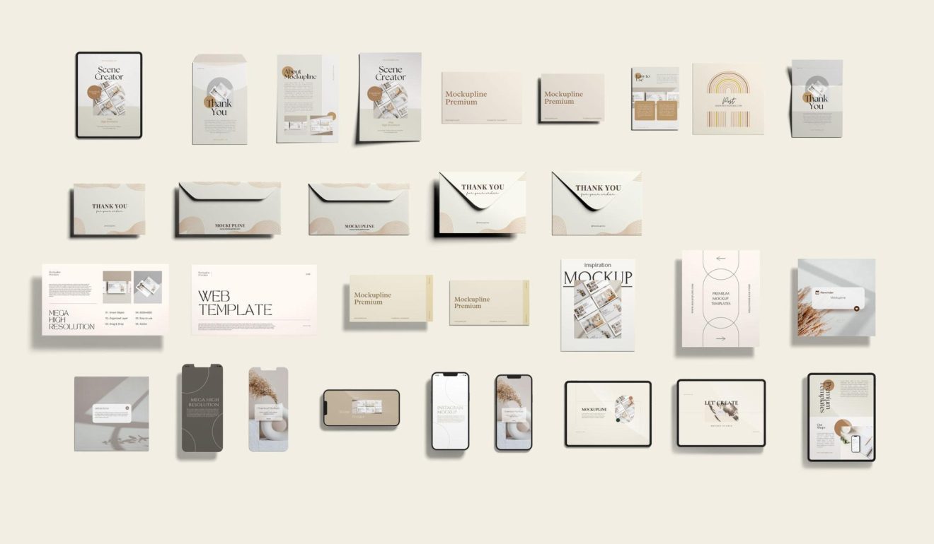 Mockup Scene Creator Bundle - Mockup Line - Premium Mockup Templates