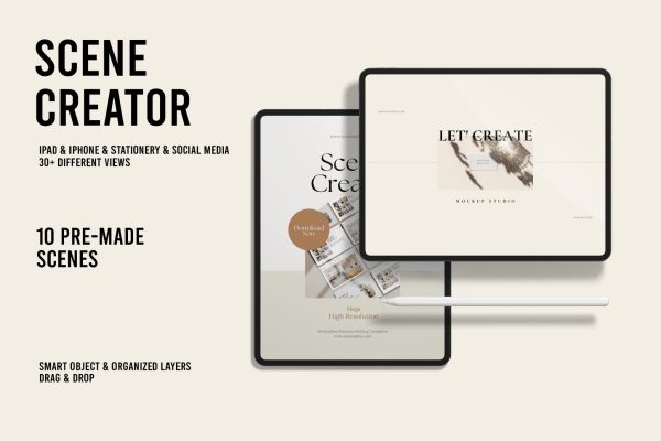 Mockup Scene Creator Bundle - Mockup Line - Premium Mockup Templates