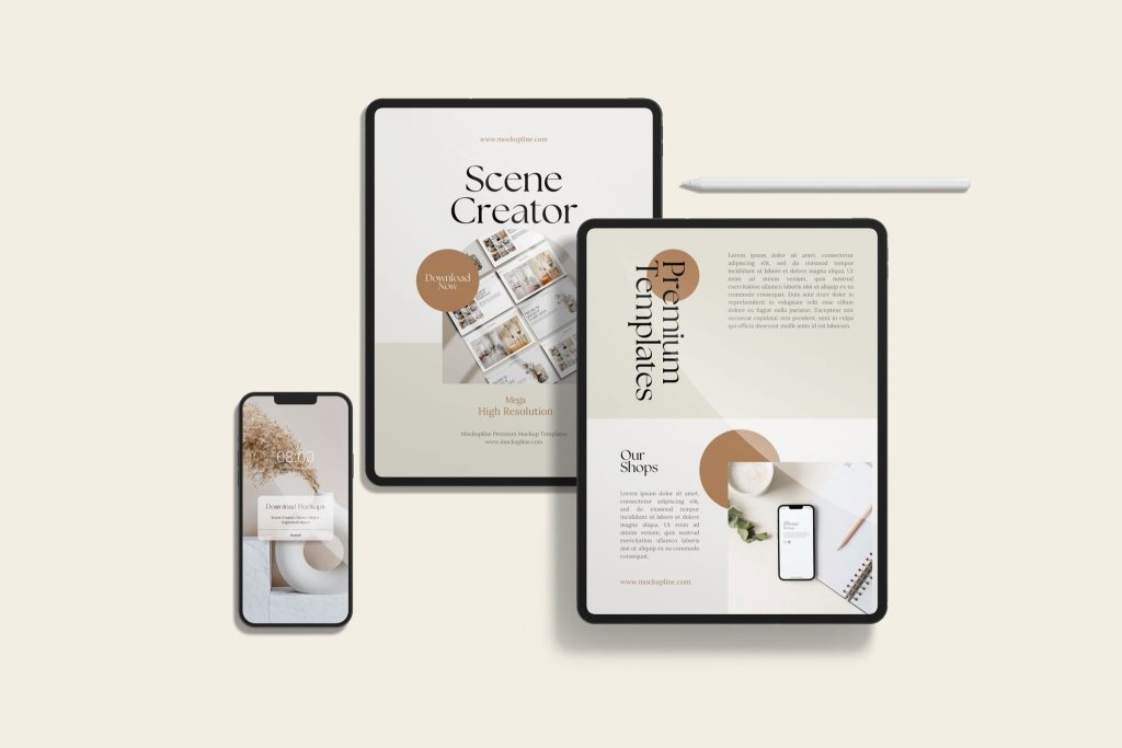 Mockup Scene Creator Bundle - Mockup Line - Premium Mockup Templates