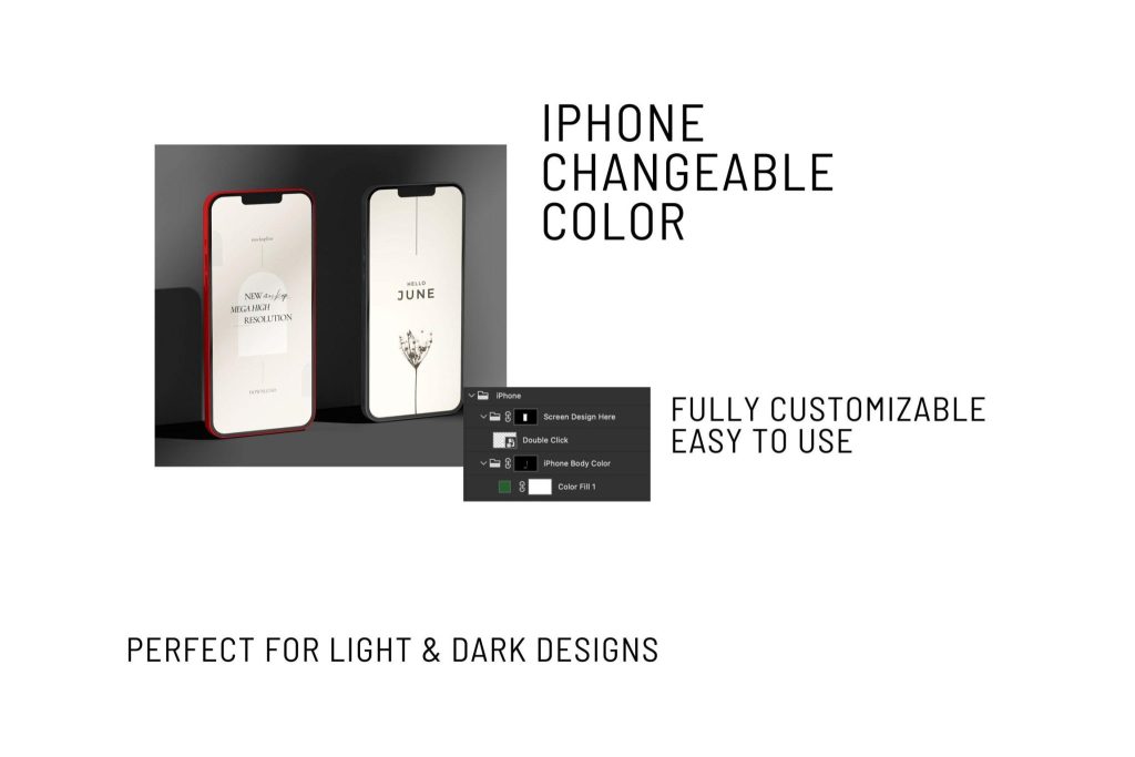 iPhone Mockup Set - Mockup Line - Premium Mockup Templates