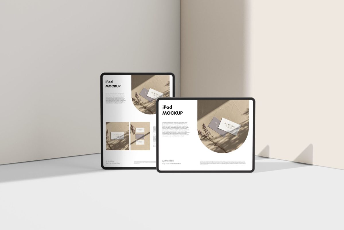 Minimal iPad Mockup Set - Mockup Line - Premium Mockup Templates