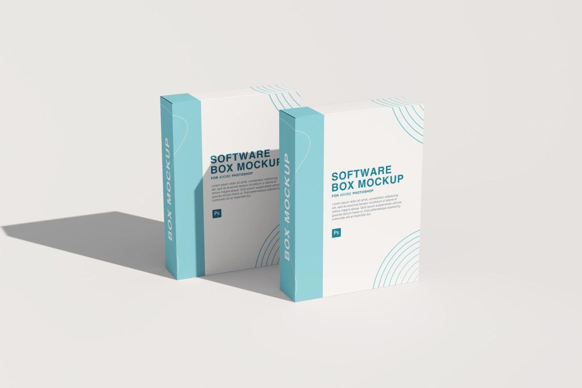 Software Box Mockup Set - Mockup Line - Premium Mockup Templates