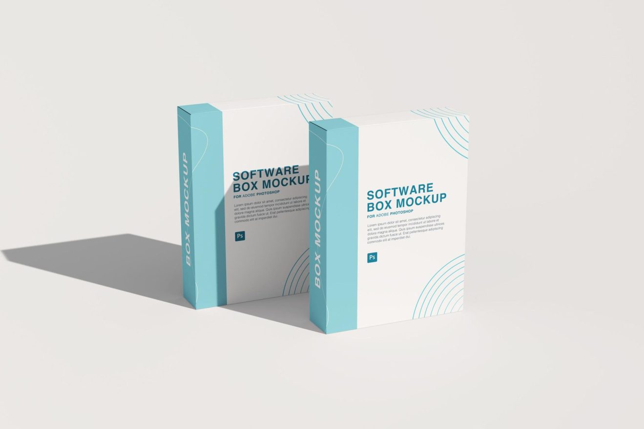 Software Box Mockup Set - Mockup Line - Premium Mockup Templates