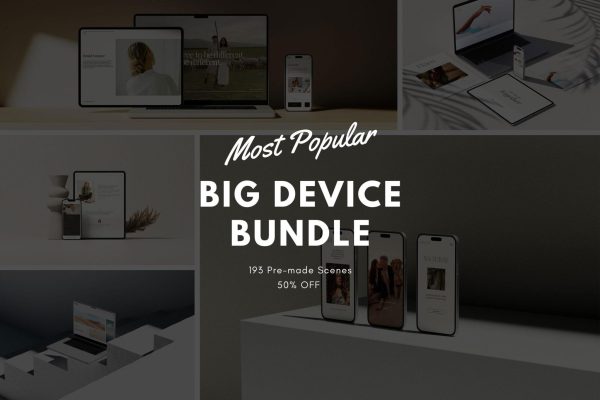 Big Devices Mockup Bundle - Mockup Line - Premium Mockup Templates