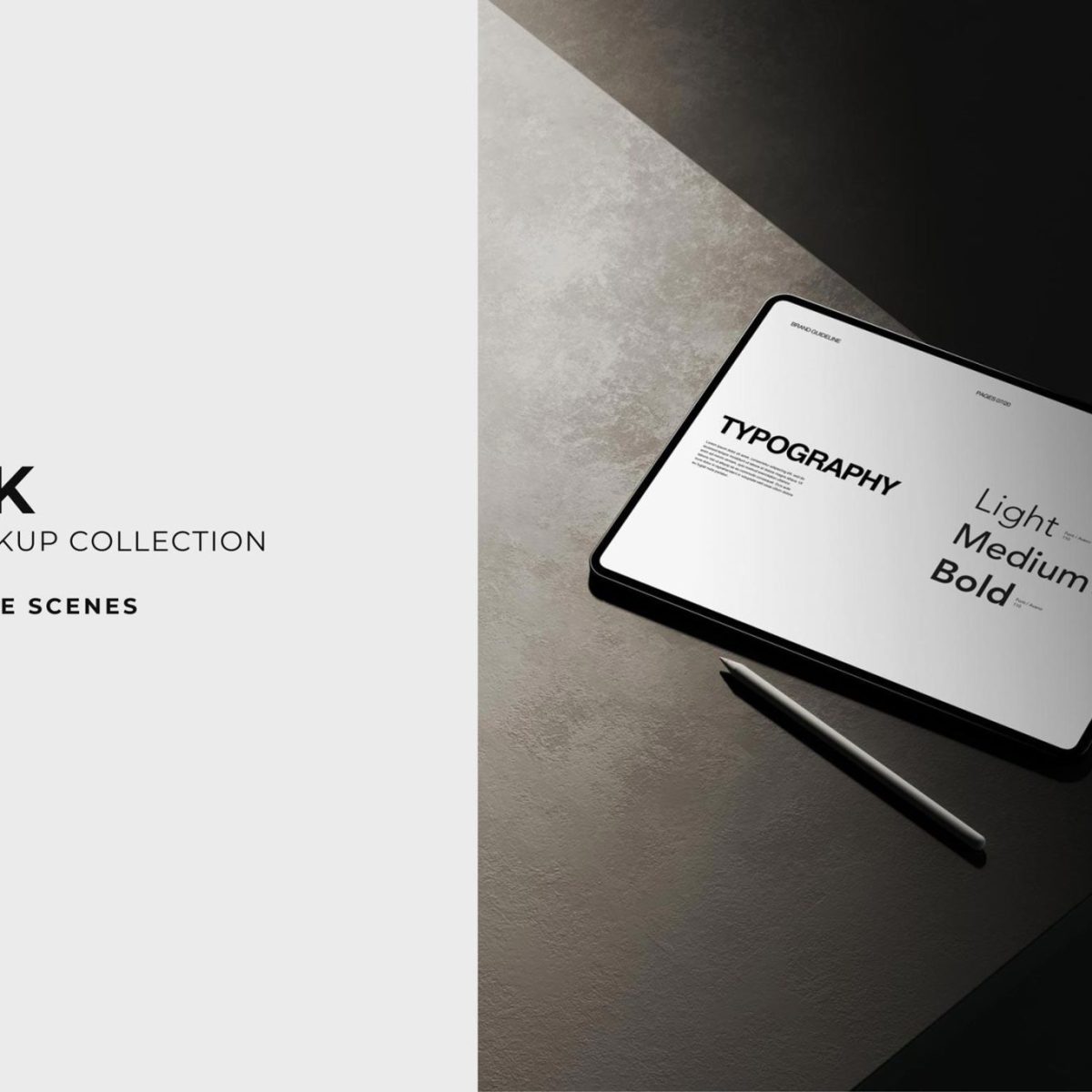 Dark iPad Mockup Collection - Mockup Line