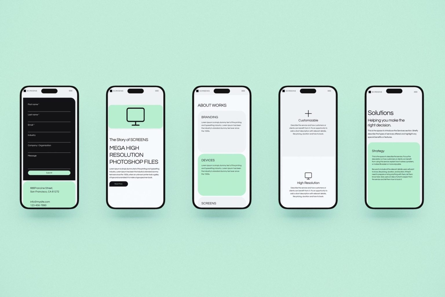 Screen Mockup Collection - Mockup Line