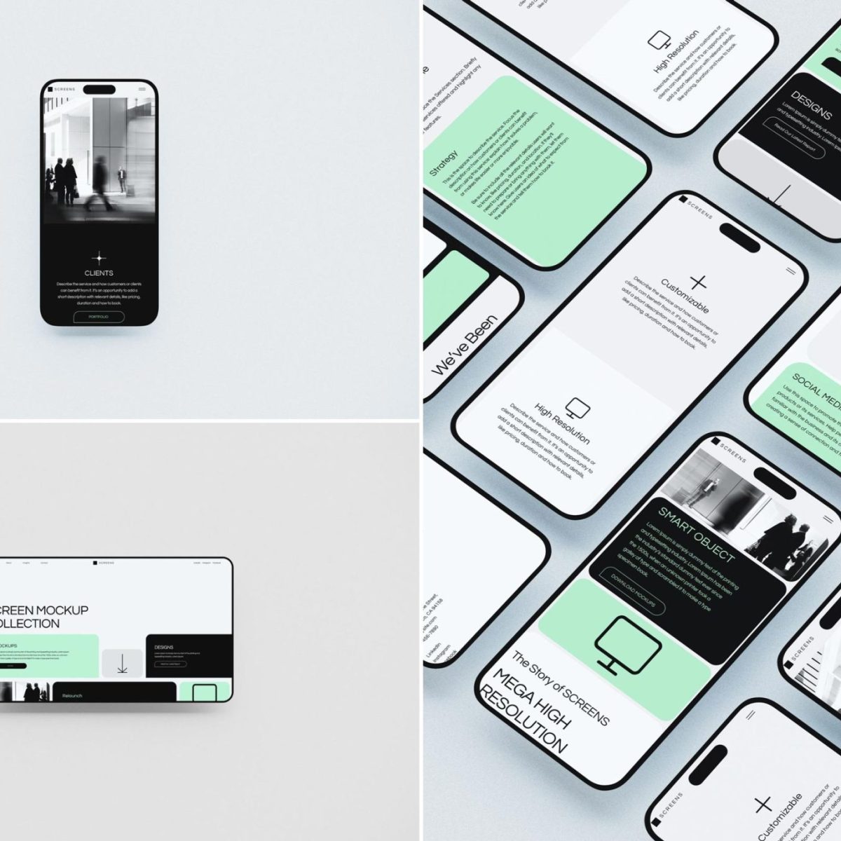Screen Mockup Collection - Mockup Line