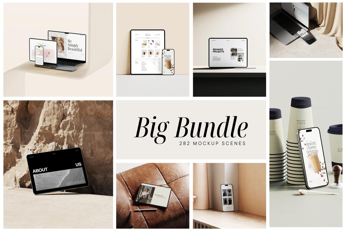 Big Mockup Bundle - Mockup Line - Premium Mockup Templates