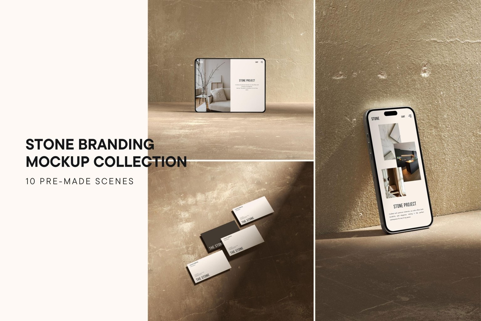 Stone Branding Mockup Collection - Mockup Line