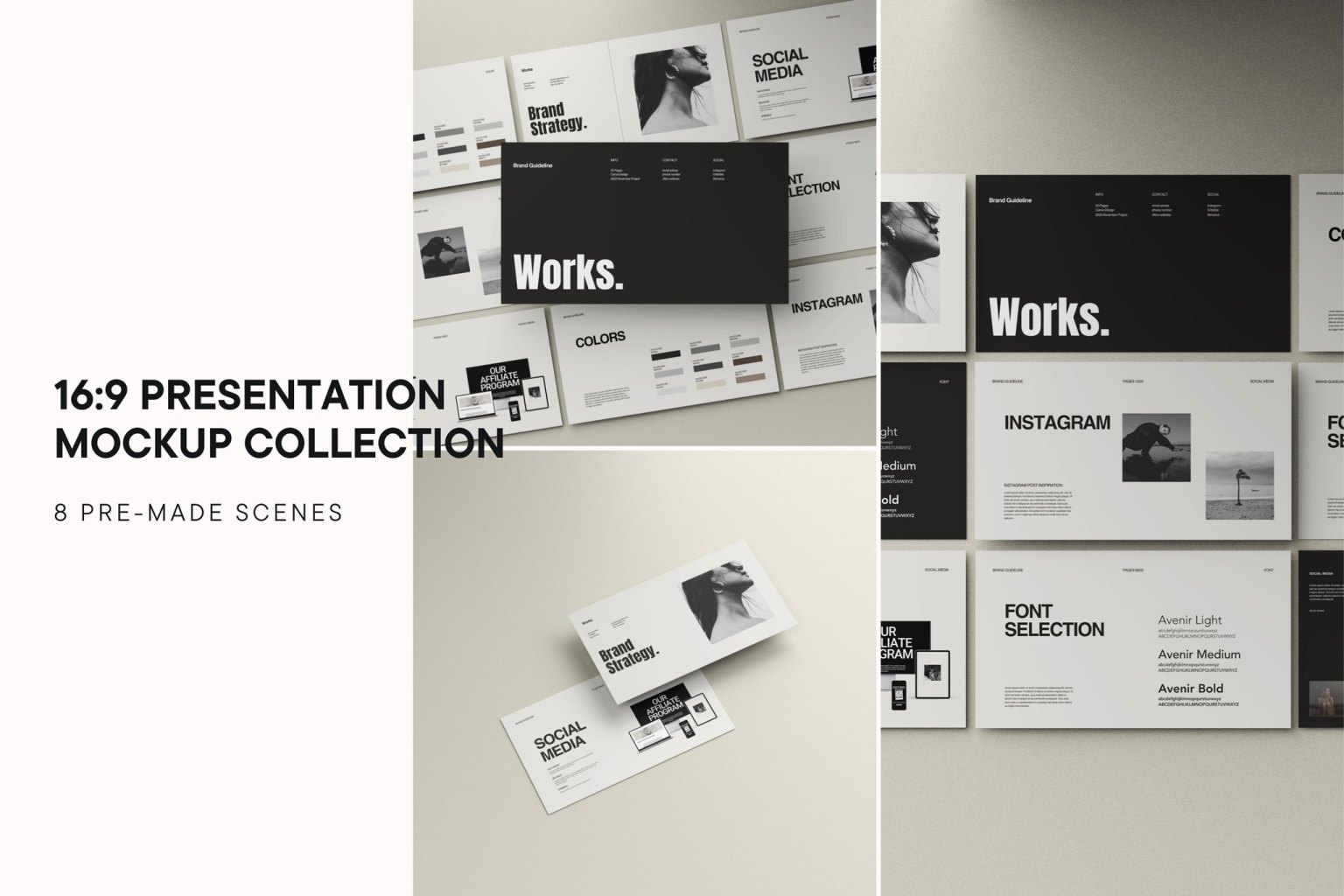16:9 Mockup Collection - Mockup Line - Premium Mockup Templates