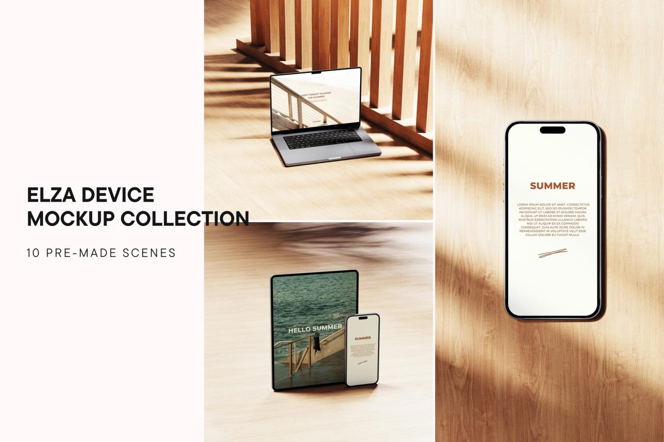 Elza Device Mockup Collection - Mockup Line