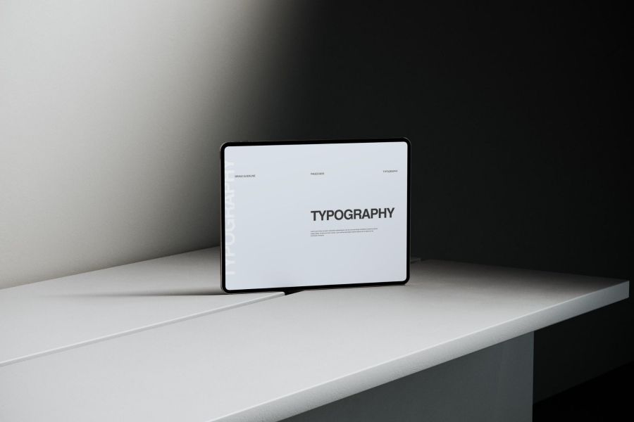 Dark iPad Mockup 06 - Mockup Line