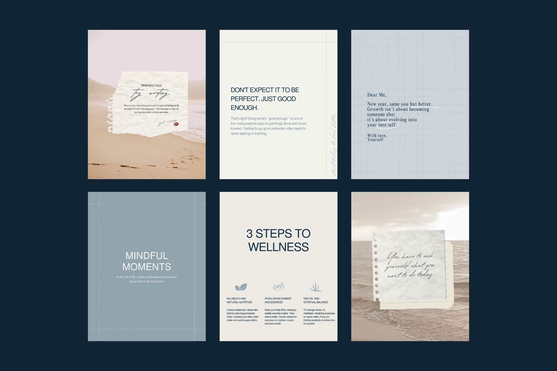 Wellness Instagram Post Templates - Mockup Line - Premium Mockup Templates